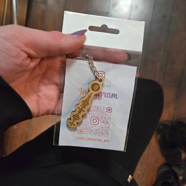 Apples Music Keychain QR Code Scannable Music Code Keychain Gift Our ...