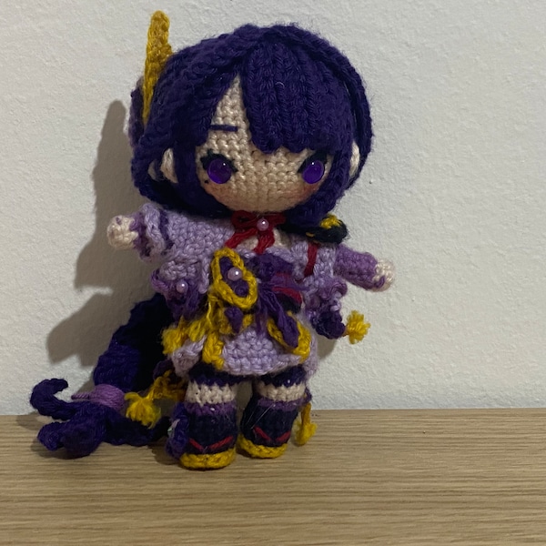 Crochet PDF Pattern: "raiden Shogun" Chibi Amigurumi (english, Spanish ...