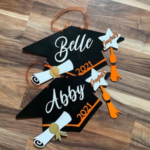 Laser SVG Cut File, Door Hanger Graduation Cap, Class of 2022 ...