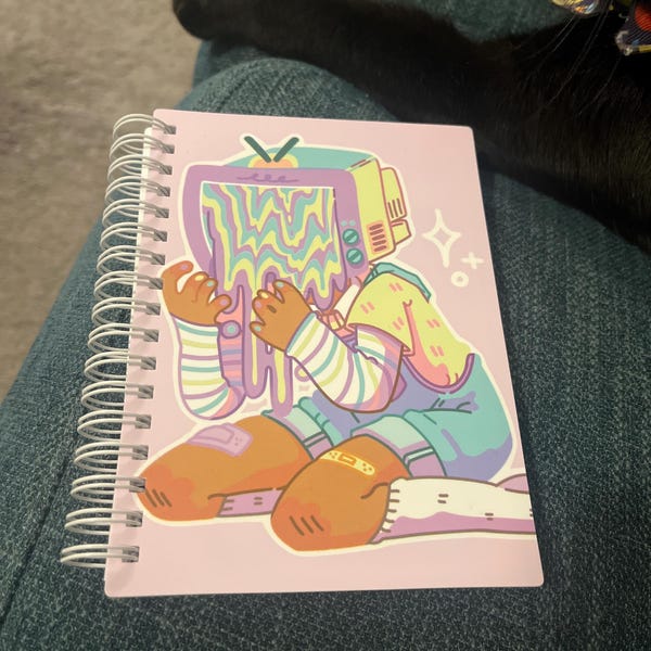 Drippy Pastel TV Head Small Reusable Sticker Book - Etsy
