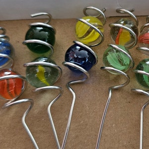 Decorative 40cm Garden Stakes, Wire & Marbles, Set of 4 - Etsy UK
