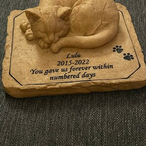 Cat Memorial Stone Personalized Cat Memorial Gift Cat Grave - Etsy