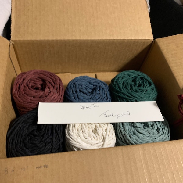 2mm Macrame String/6-pack Bulk String/colouful Warp Thread/cotton Warp ...