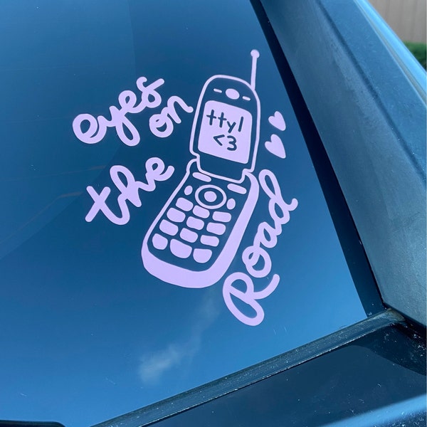 Eyes on the Road Cute Cellphone Bumper Sticker Vinyl Decal - Etsy
