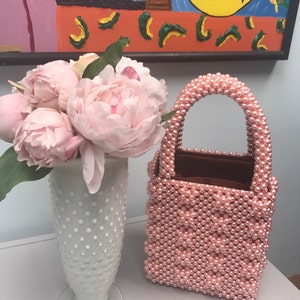 Peach Pearl Beaded Bag - Etsy