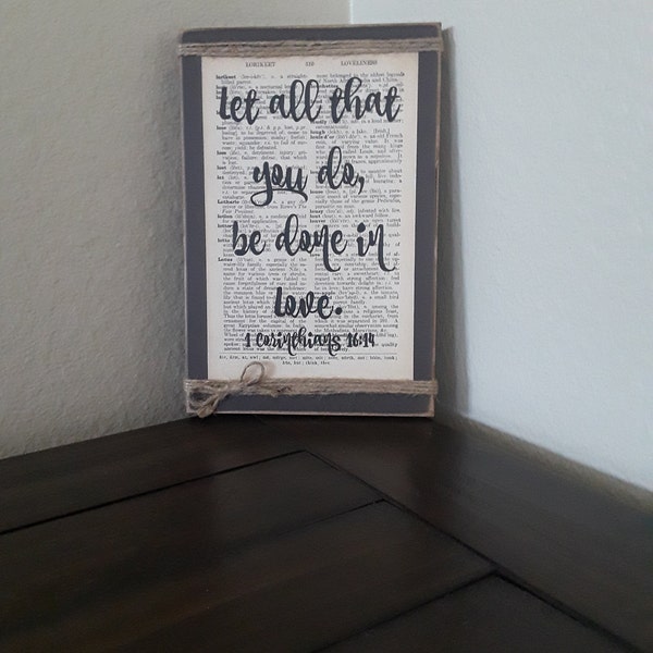 Bible Verse,farmhouse Decor,primitive Decor,rustic Decor,inspirational ...