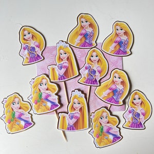 Tangled Rapunzel Cupcake Topper, Tangled Rapunzel Printable Cupcake ...