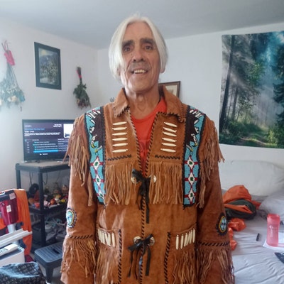 Men's Traditional Western Cowboy Jacket American Eagle With Fringed ...
