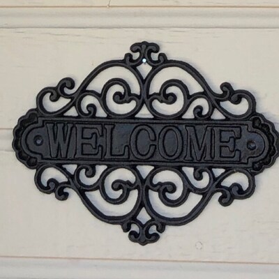 Metal Welcome Home Sign for Entryways, Doorways and Doors. This Cast ...