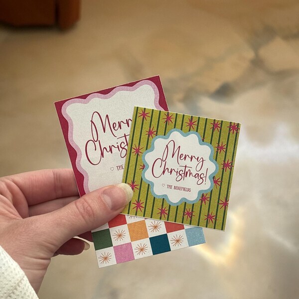 Stars + Stripes Christmas Gift Tag - Etsy