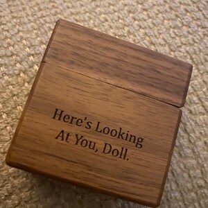 Flip Wood Ring Box Engraved Secret Single Ring Engagement - Etsy