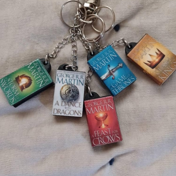 Custom Mini Book Keychain: Personalized Book Cover, Literary Gift - Etsy