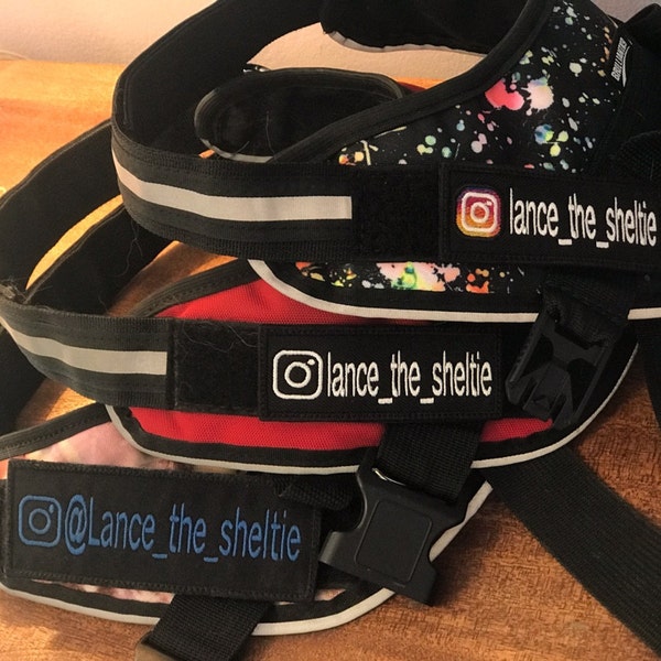 Custom / Personalized Harness Dog Patches - Set of 2 - - Etsy