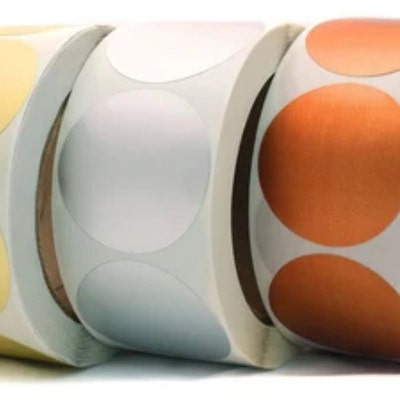 Foil Stickers, Round Metallic Stickers, Silver Stickers, Gold Stickers ...