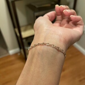 Simple Rose Gold Chain Bracelet Minimalist Rose Gold - Etsy