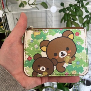 Cute Kawaii Leather Wallet Coin Purse Bear Rilakkum - Etsy