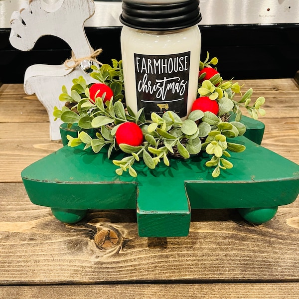 Christmas Tree Riser, Riser, Farmhouse Riser, Christmas Decor, Wood ...