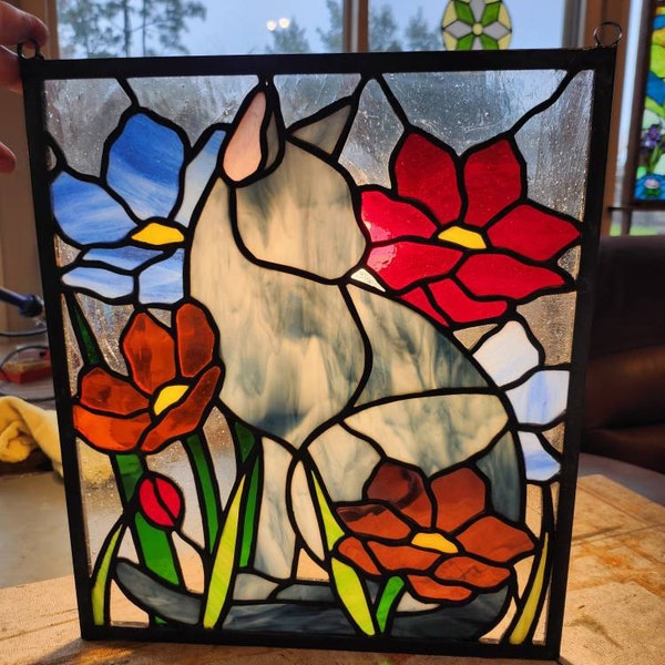Collie Stained Glass Pattern Design Digital Download PNG PDF Glass ...
