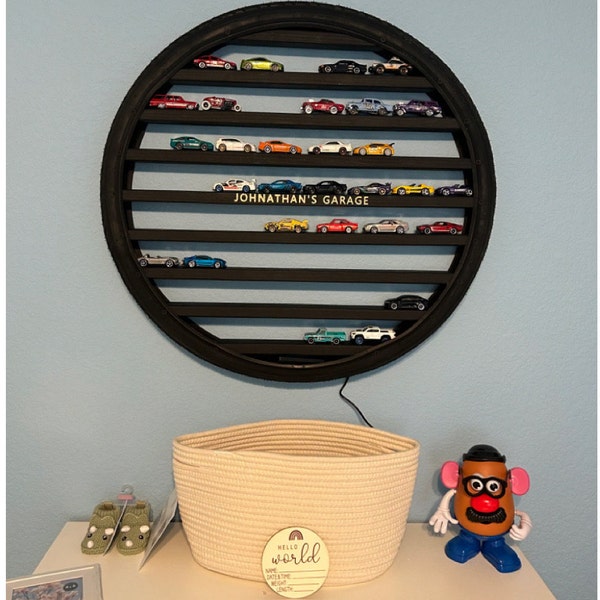 Original Personalized Tire Shelf || Toy Car Display || Toy Train ...