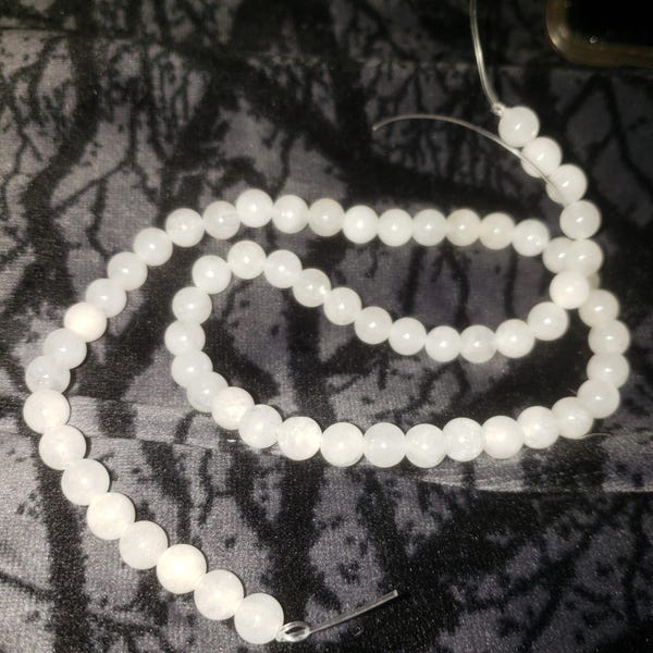 Natural Danburite ( Angora Crystal) Round Beads Healing & Energy ...