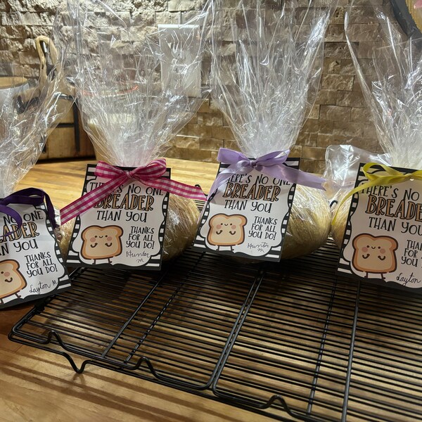 Bread Gift Tags: 'no One BREADER Than You' Printable (PDF) - Etsy