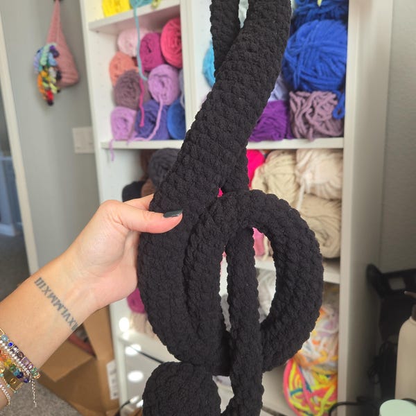 Crochet Treble Clef Pillow PDF Pattern | Crochet Treble Clef ...