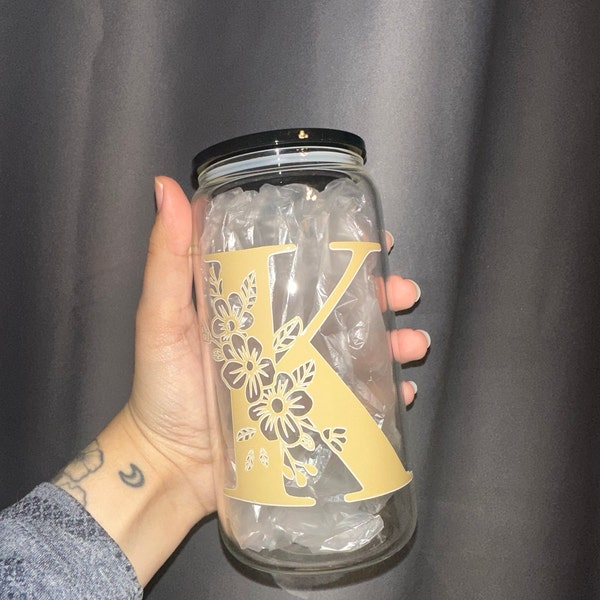 Flower Letter K. Floral Letter SVG PNG, JPEG, Eps, Ai, Pdf and Dxf. Monogram Font. Instant ...