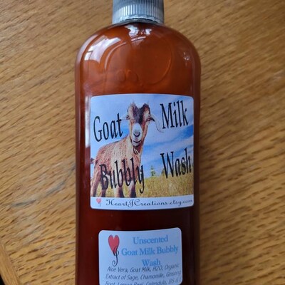 GOAT MILK BUBBLY Wash 8 Oz Bottle With Pump - Etsy