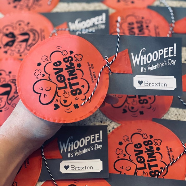 Editable Whoopee Cushion Valentine Template - Printable PDF Whoopie ...