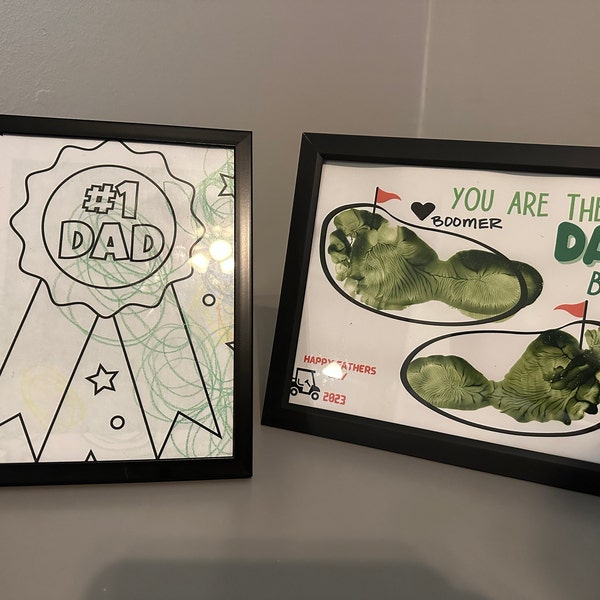 Dad Footprint Handprint Craft for Fathers Day Gift, Printable Kids ...