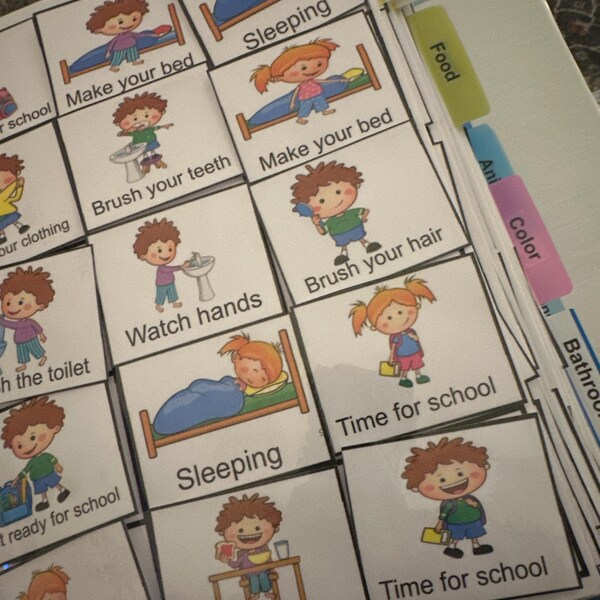 1,000 Pictures Card for Communication, Speech Therapy, Autism Nonverbal ...