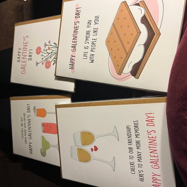 Pack of Galentine's Day Card, Cute Galentine's Day Cards, Galentine's ...