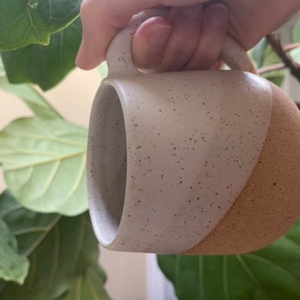 Round Bottom Mugs - Handmade Ceramic Coffee Cup With Handle - Color ...