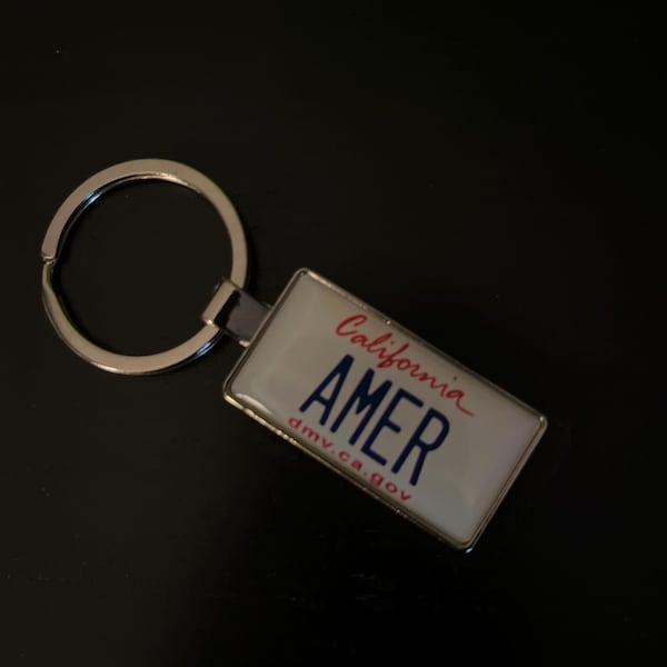 California License Plate Keychain Custom Car Keychain License Plate ...
