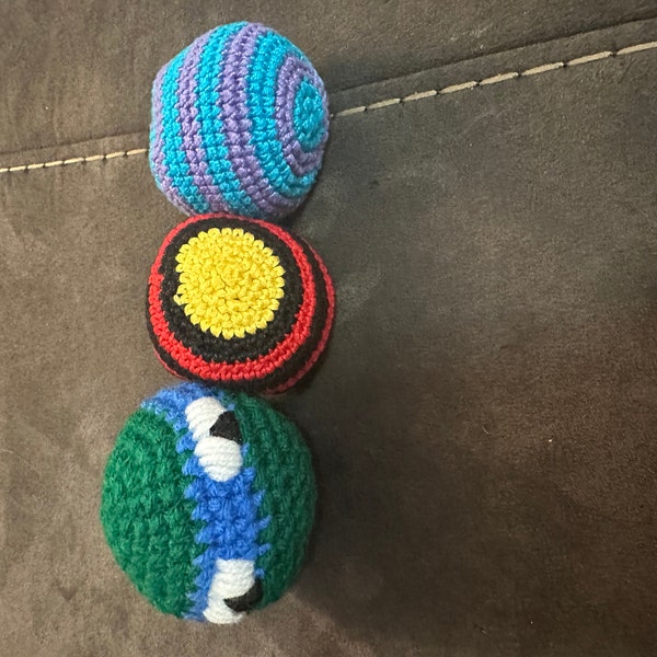 Ninja Turtle Inspired Crochet Hacky Sacks - Includes FREE Shipping - Etsy