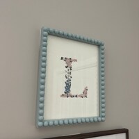 Glossy Beaded Bobbin Picture Frame Lacquered Bobbin Frame Painted ...