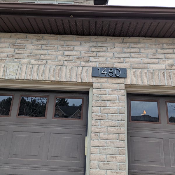 Metal House Number Sign | Housewarming Gift | Modern House Numbers ...