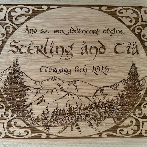 Lord of the Rings Quote Engraved Wood Sign Custom Lord of the Rings ...