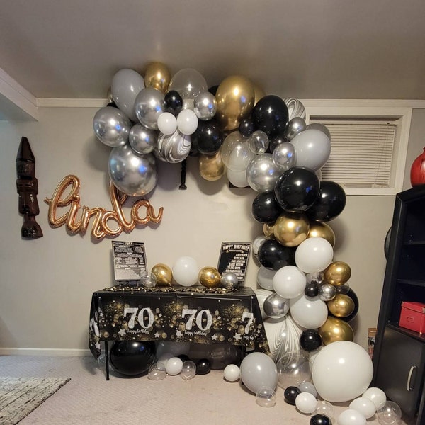 Custom Script Balloon Banner | Foil Letter Balloon Garland, Party Decor ...
