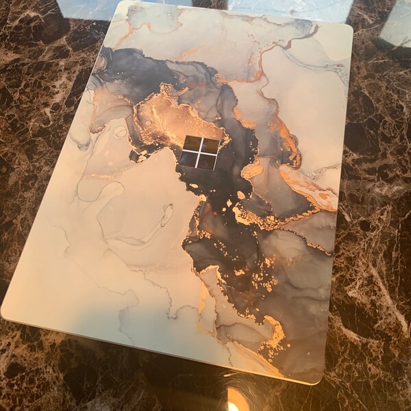 Laptop Stickers Microsoft Surface Book 3 Skin Gold Marble Stickers ...