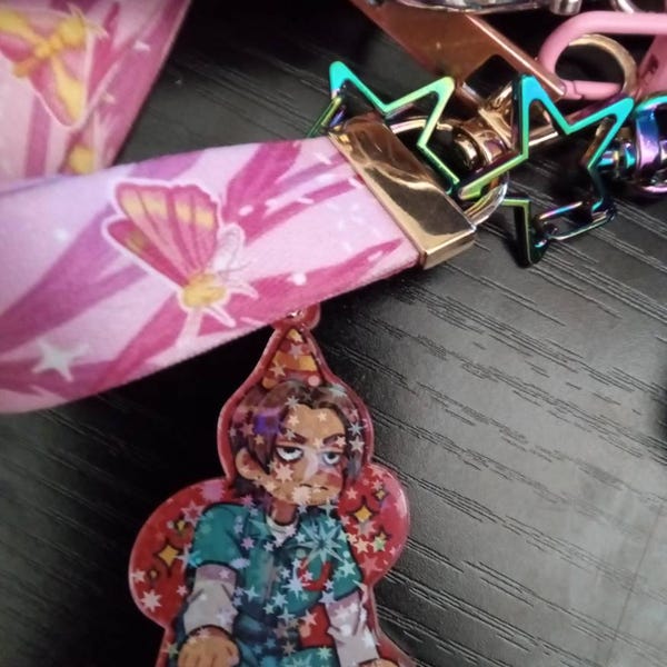 MW Keychains, 2 Inch Acrylic Charms With Star Clasp and Holographic ...