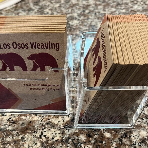 Set of 3 Square Business Card Holder business Card Display Office Desk ...