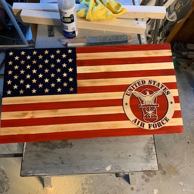 US Air Force Wall Art Laser Cut Sign Gift Idea Army Unfinished Wood ...