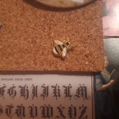 Mini Bee Pin, Tiny Gold Hard Enamel Honeybee Lapel Pin Badge, Nature ...