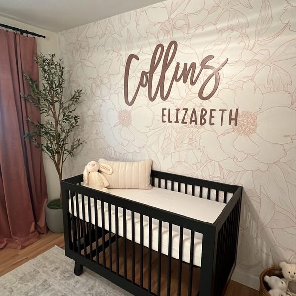 Custom Wood Baby Name Sign Letter Wall Art Kids Room Art Wall Art for ...