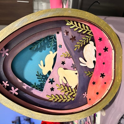 Easter Rabbit and Dxf Easter Svg Plywood Digital Download Easter Dxf ...