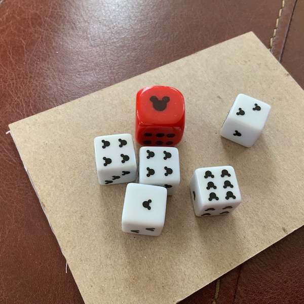Mickey Mouse Dice Lot of 5 Great for Gifts and Fish Extender - Etsy