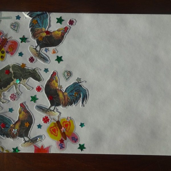 6 X Map of the Hand Stickers. Vintage Style. Retro. Snail Mail ...