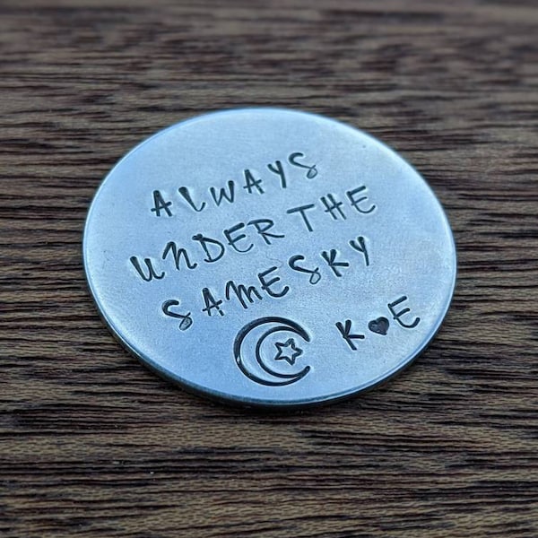 Hand Stamped Challenge Coin,wallet Insert,military Gift,military Token ...