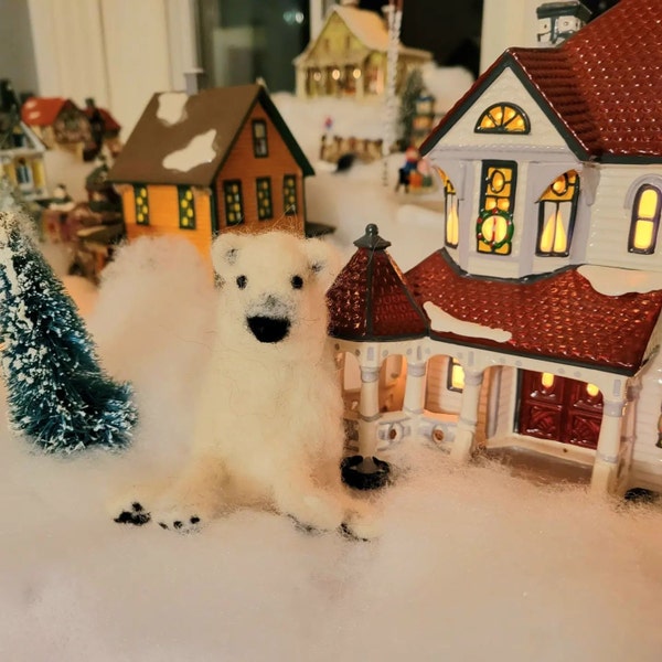 Needle-felted Polar Bear Pattern, Needle Felting Tutorial, Digital ...